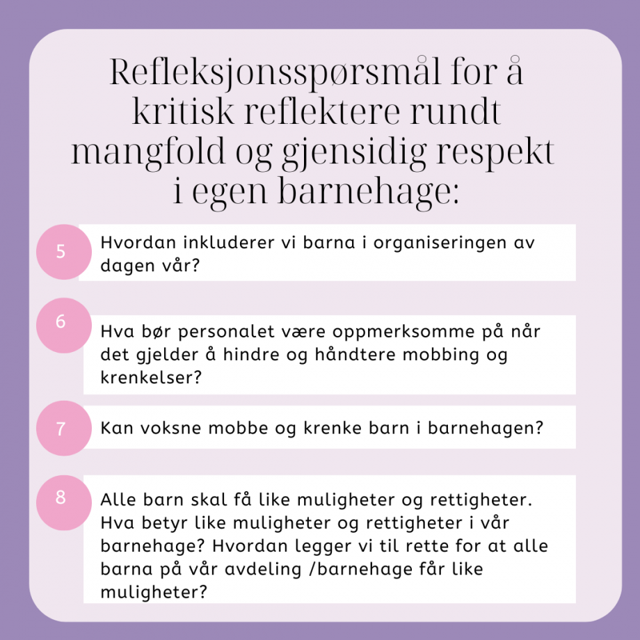 Mangfold og gjensidig respekt - OsloVikenBarnehager