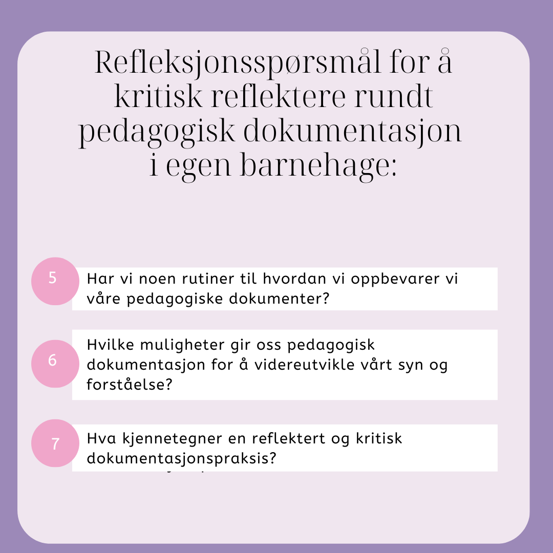 Pedagogisk dokumentasjon - OsloVikenBarnehager